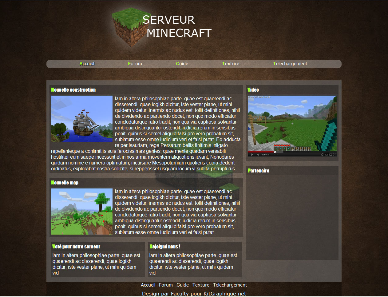 KitGraphique.net - Kit Graphique : Minecraft