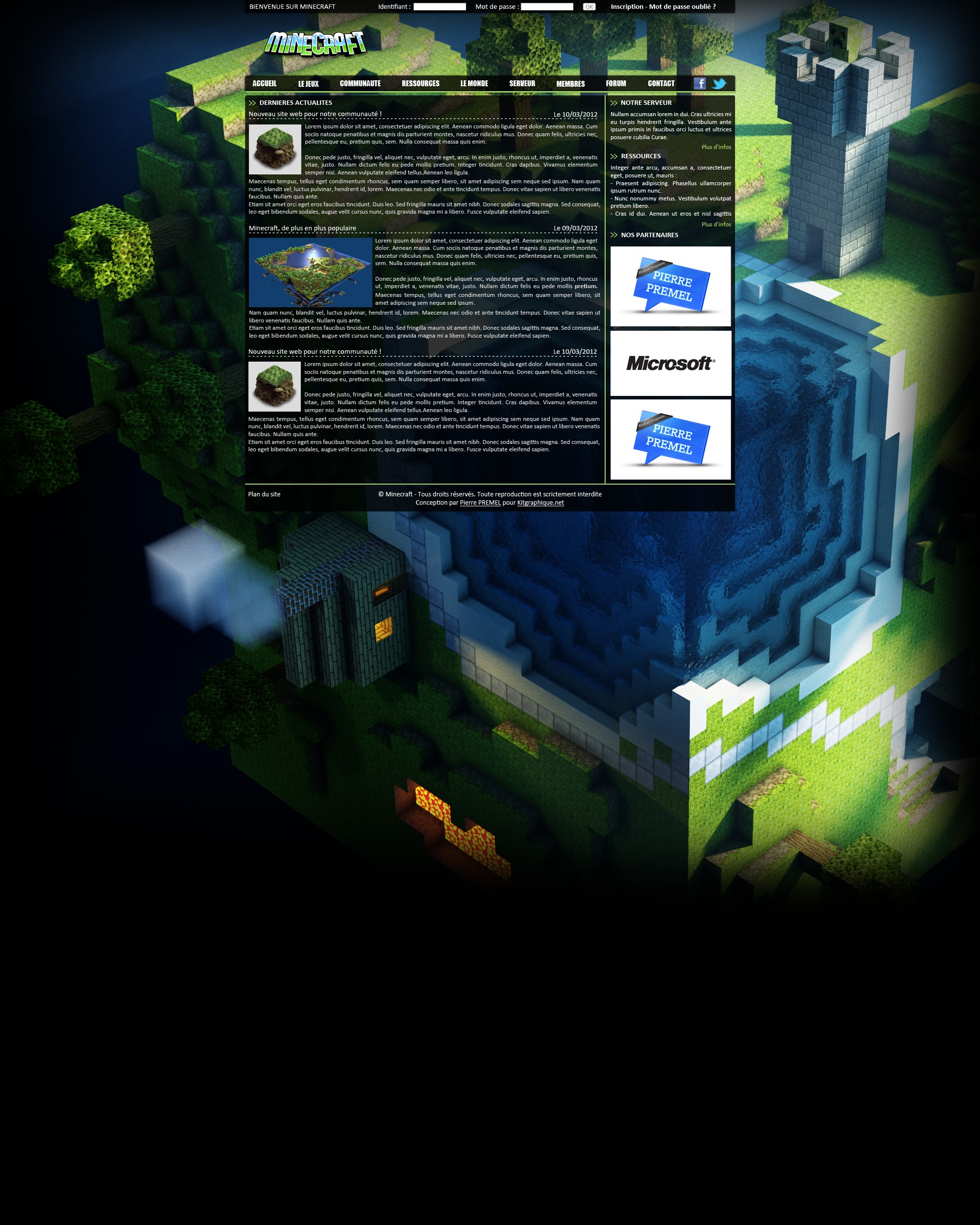 KitGraphique.net - Kit Graphique : MineCraft